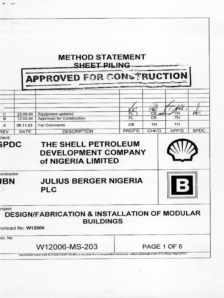 Method statement Sheet Piling.pdf