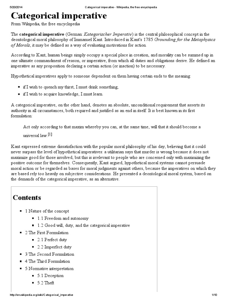 Categorical imperative - Wikipedia, the free encyclopedia.pdf ...