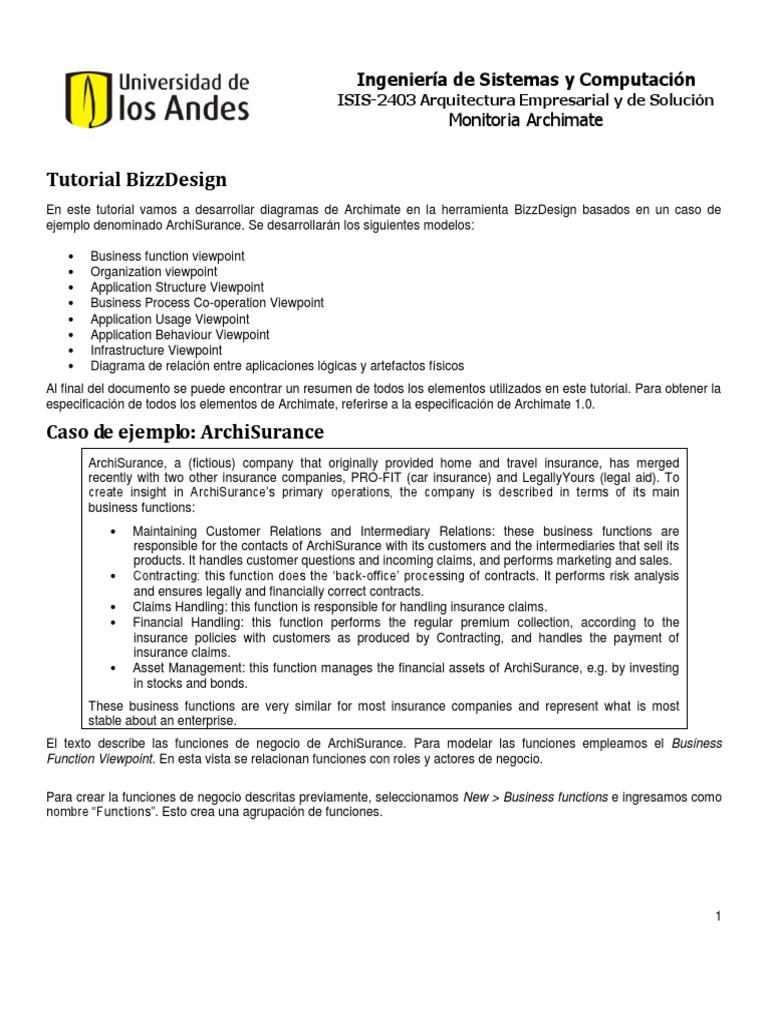 Tutorial Archimate para ArchiSurance | PDF | Component Based Software Engineering | Information
