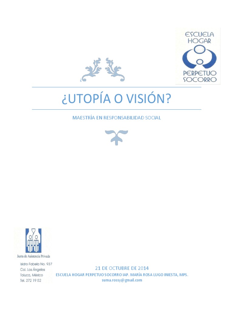 De La Utopía A La Visión | PDF | utopía | Responsabilidad social ...