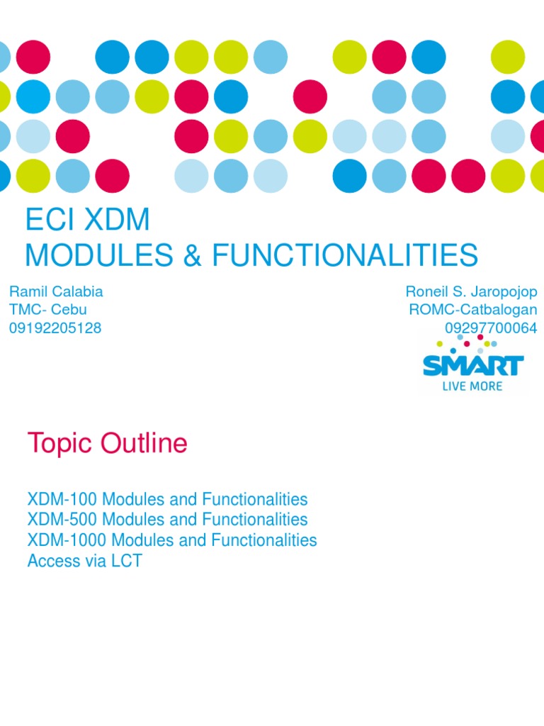 ECI XDM Modules | PDF | Networks | Physical Layer Protocols