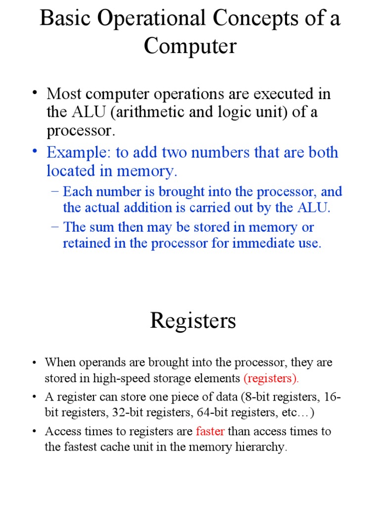 Basic Operational Concepts | PDF | Central Processing Unit | Computer Data Storage