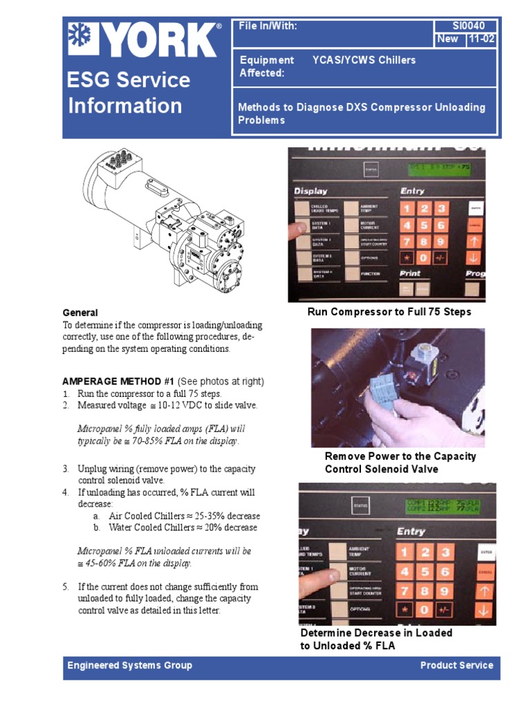 York DXS Compressor Diagnosis | PDF | Valve | Mechanical Engineering