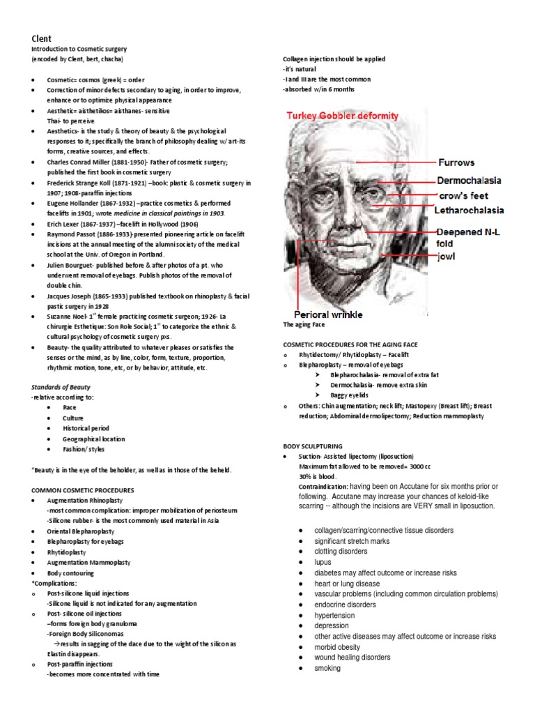 Introduction To Cosmetic Surgery | PDF | Plastic Surgery | Medical ...