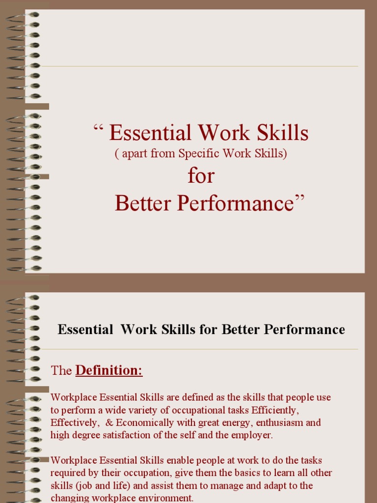 Essential Skills for Workplace Success | PDF | Time Management ...