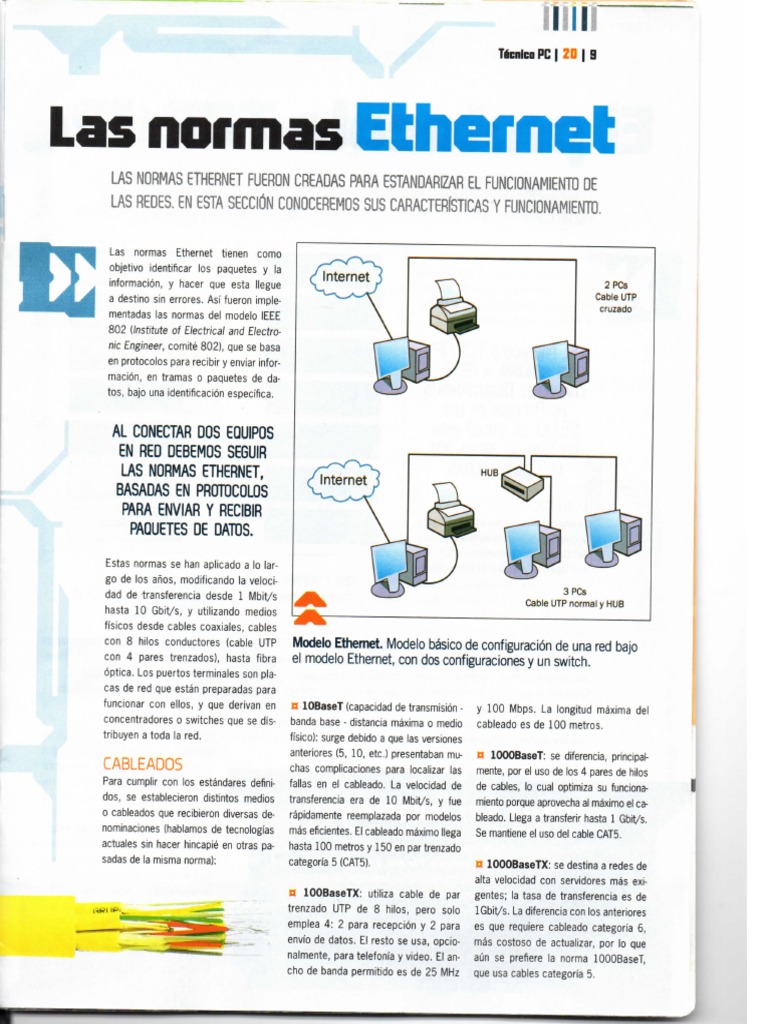 Normas Ethernet PDF | Ethernet | Protocolos de comunicaciones