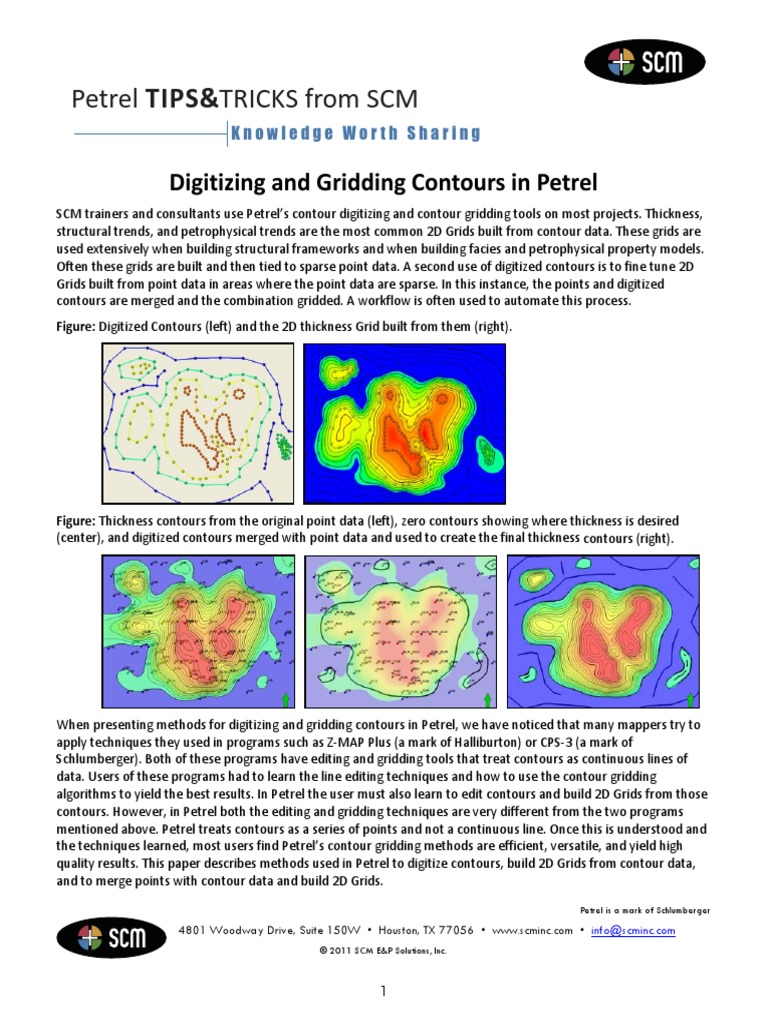 SCM Contour Gridding Petrel 2010 PDF | PDF | Contour Line | Algorithms