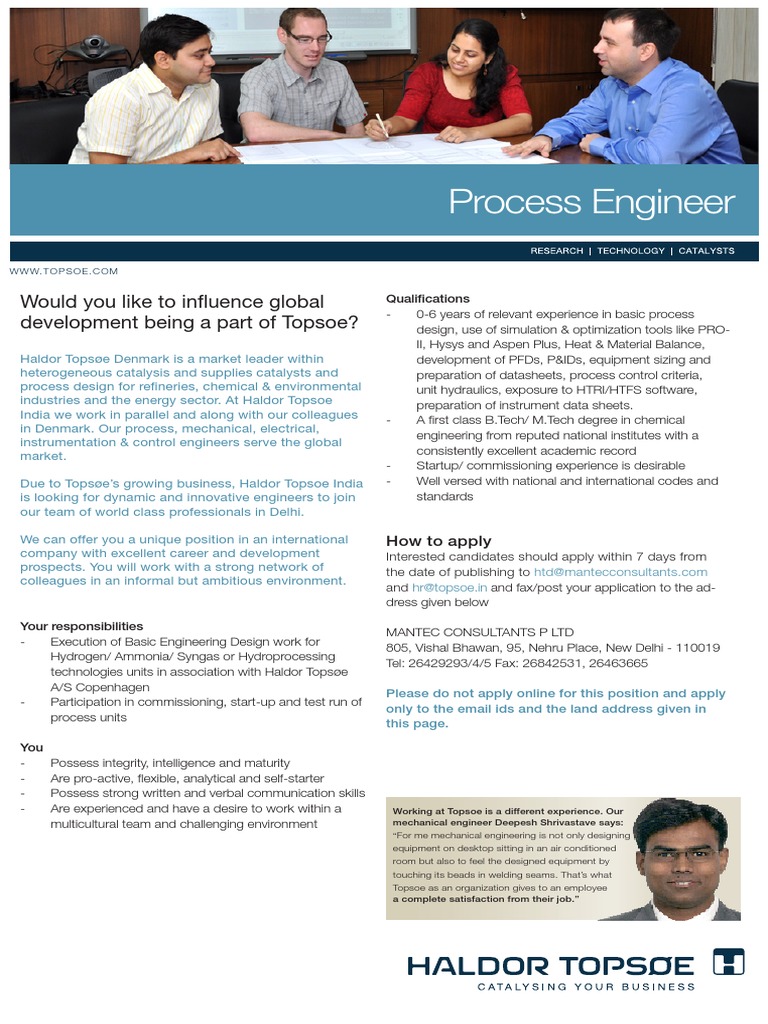 Process Engineer | PDF | Engineer | Mechanical Engineering