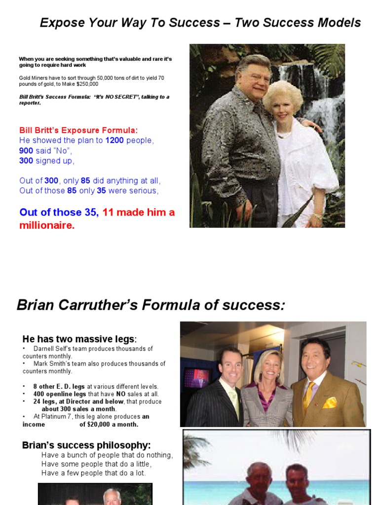 Expose Your Way To Success - Two Success Models: Out of Those 35 | PDF