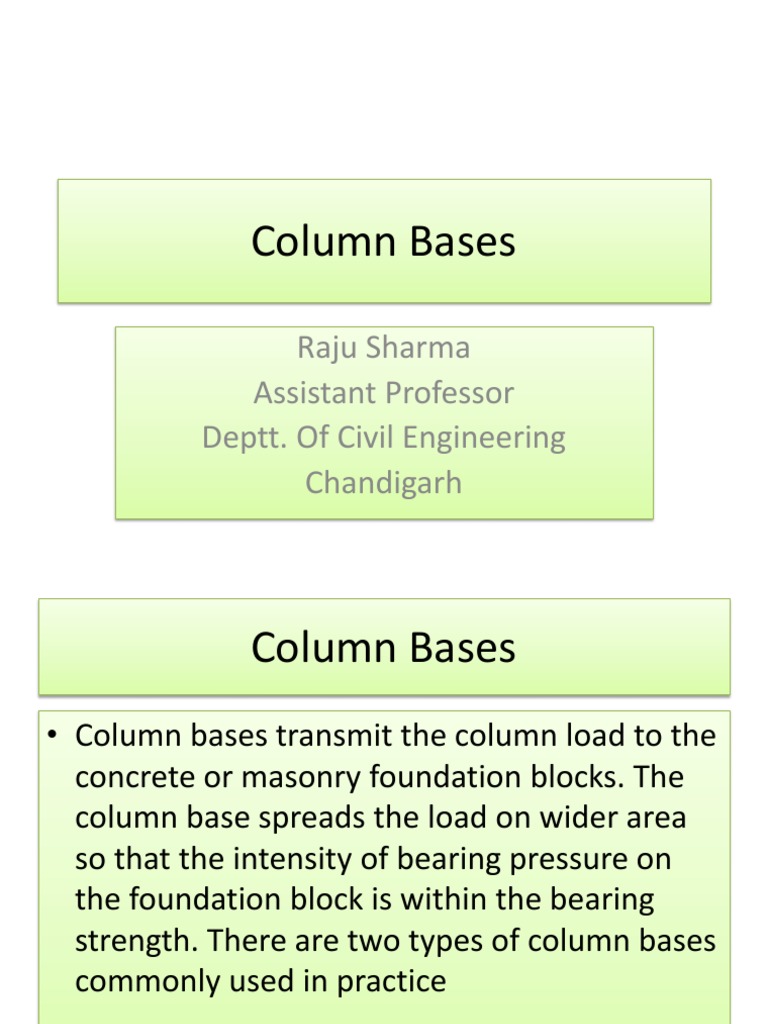 Column Base, Steel Column Base | PDF