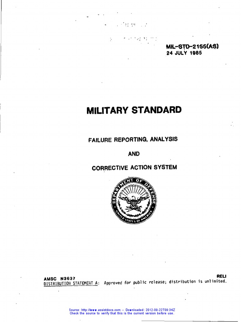 FRACAS Military Standard PDF | PDF | Reliability Engineering ...
