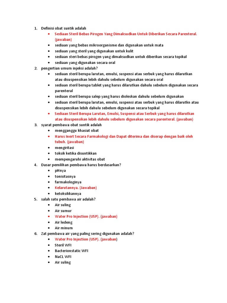 Soal Steril Kel. 1 | PDF