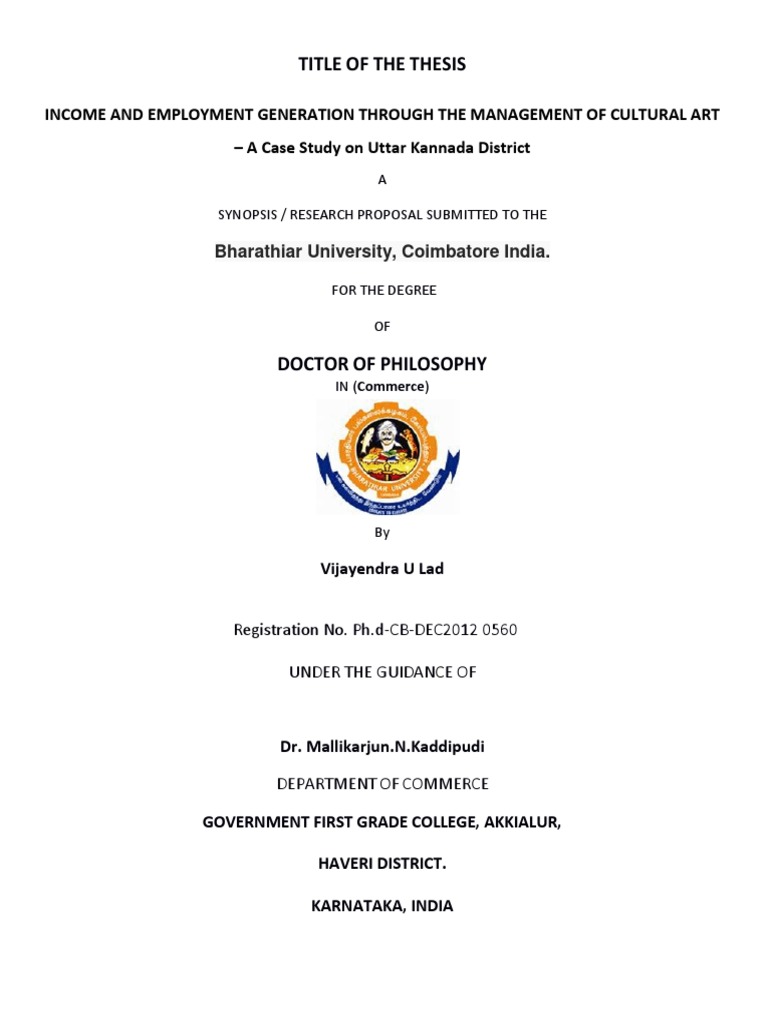 (327257302) AJAB08 Synopsis Format | Thesis | Doctor Of Philosophy