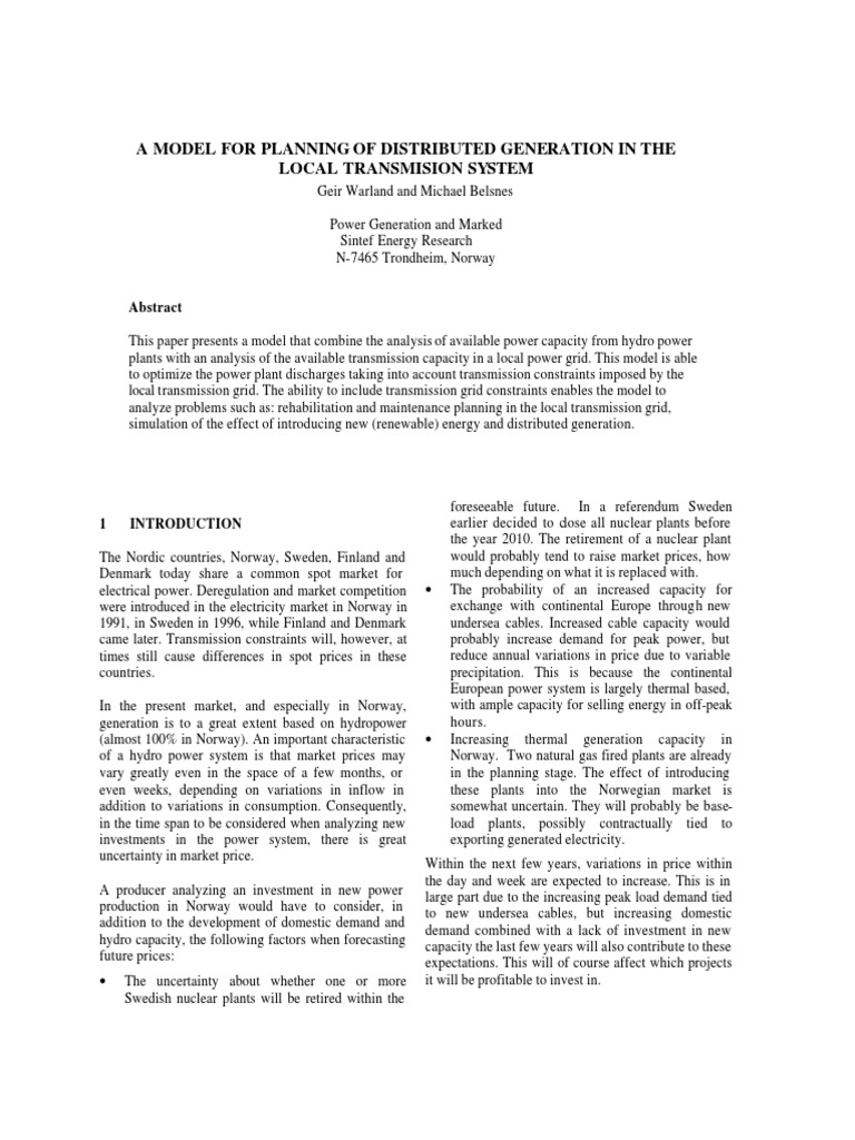 009 Warland AUPEC Revised | PDF | Mathematical Optimization ...