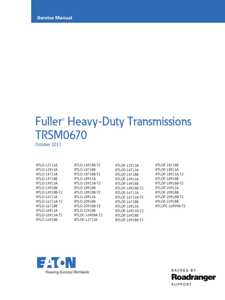 Manual RTLO-16918B PDF | PDF | Manual Transmission | Transmission ...