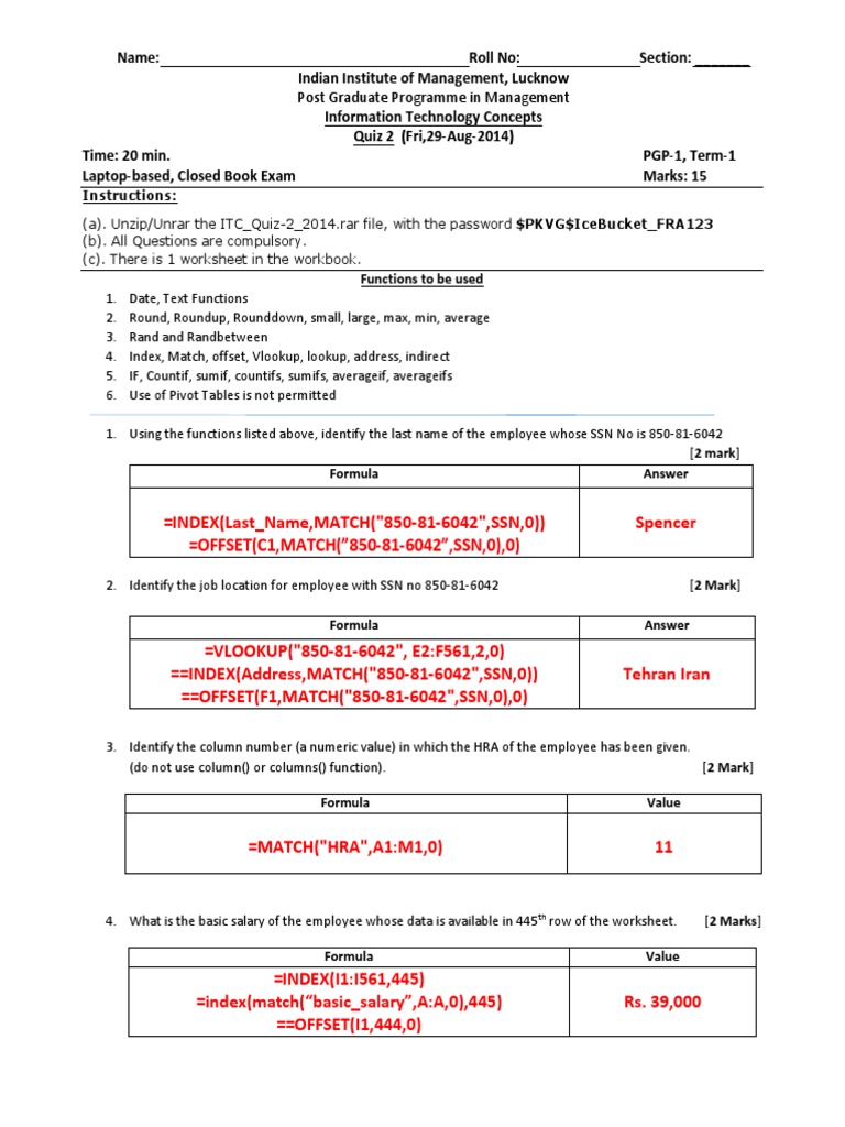 ITC Quiz-2 Solutions | PDF | Computer File | Computer File Formats