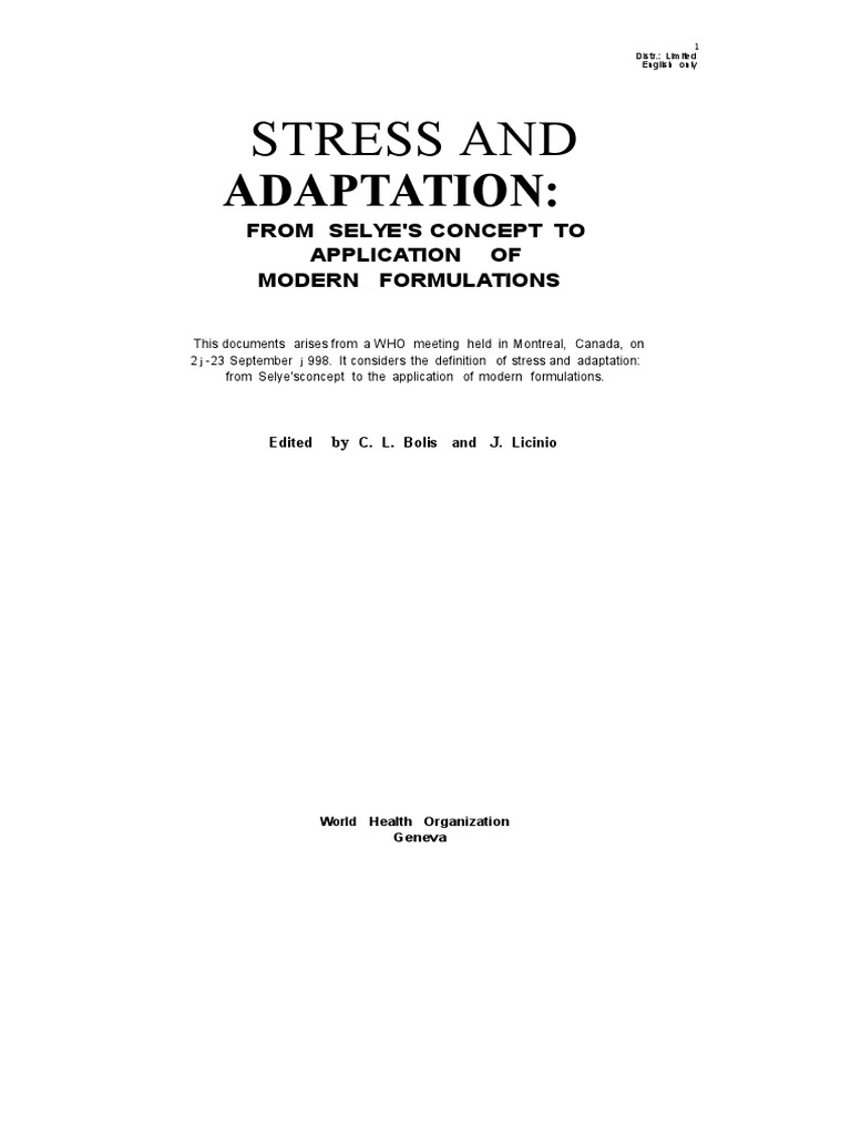 Stress and Adaptation | PDF | Stress (Biology) | Cortisol