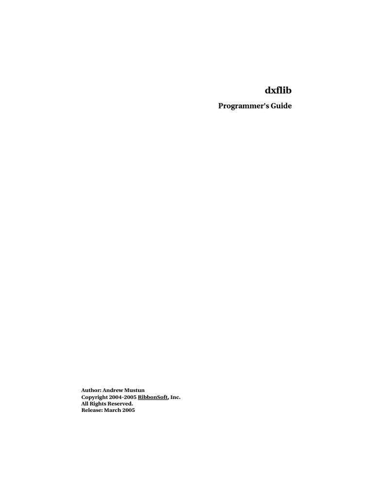 Dxflib Reference Manual 2 | PDF | C++ | Library (Computing)