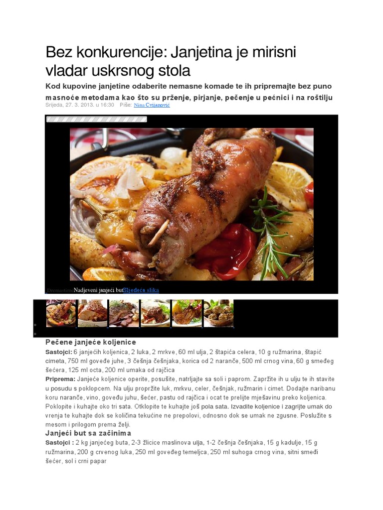 Slani Recepti Za Slana Jela | PDF