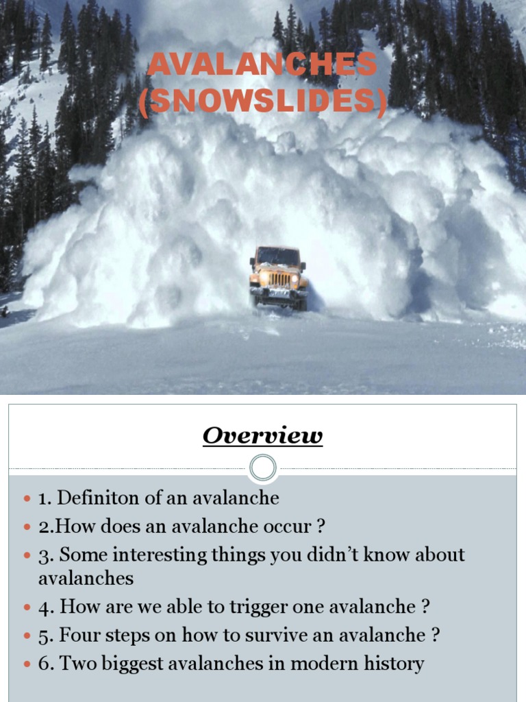 Avalanches (Snowslides) | PDF | Winter | Natural Disasters