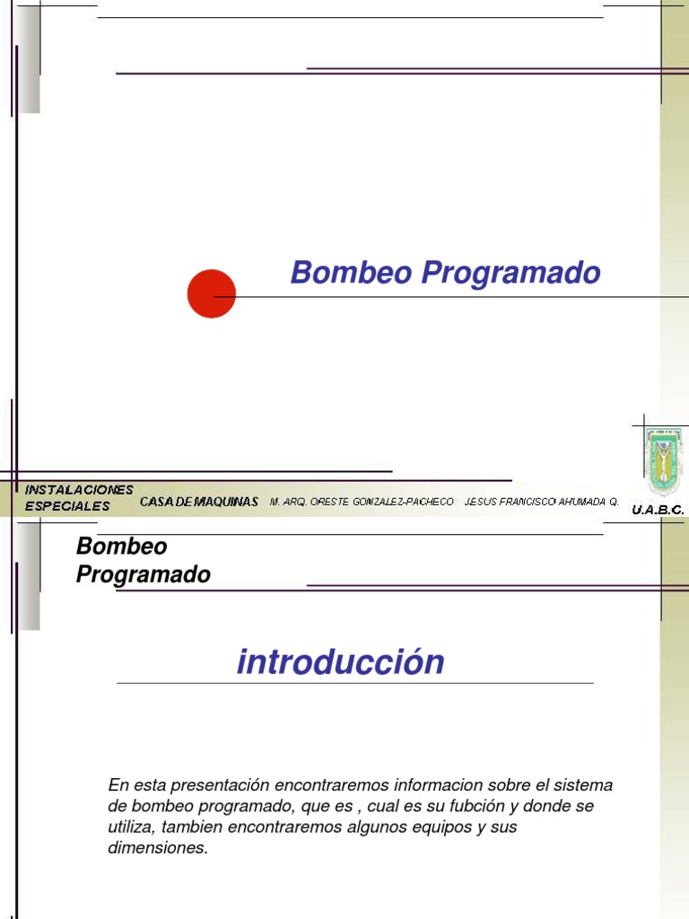 Sistema de Bombeo Programado Eficiente | PDF | Bomba | Tanques