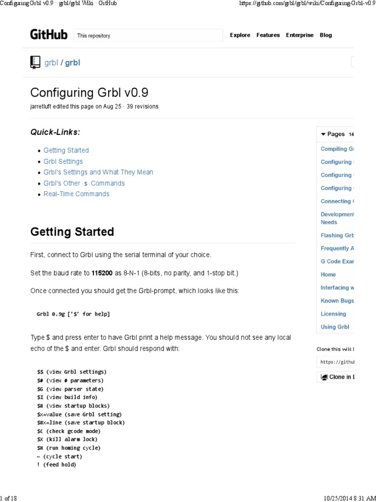 Configuring GRBL Wiki GitHub | PDF | Booting | Switch