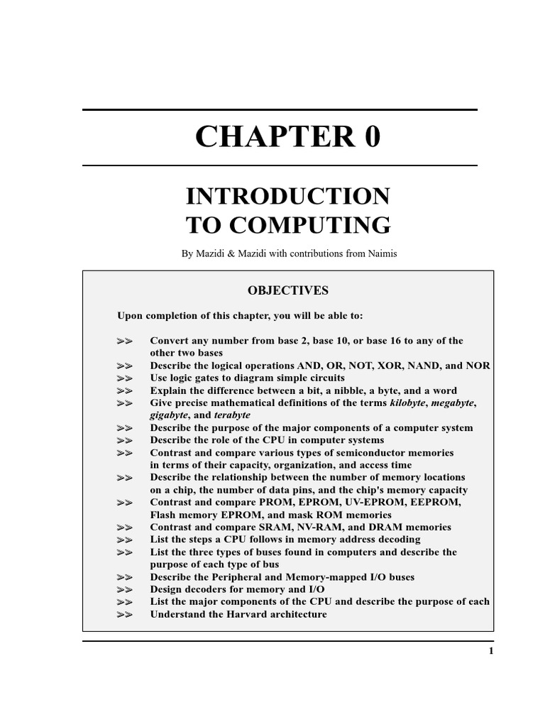 Chapter 0 - Mazidi's Book (Common Material For All C Books) PDF | PDF ...
