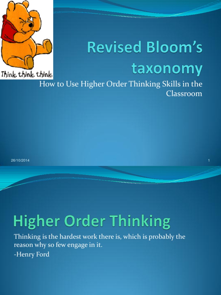 How To Use Higher Order Thinking Skills in The Classroom | PDF ...