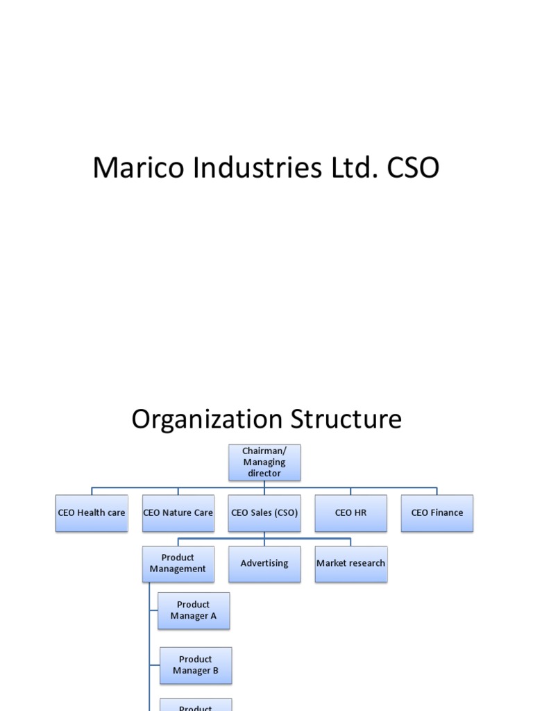 Marico Industries Organizational Structure | PDF | Business