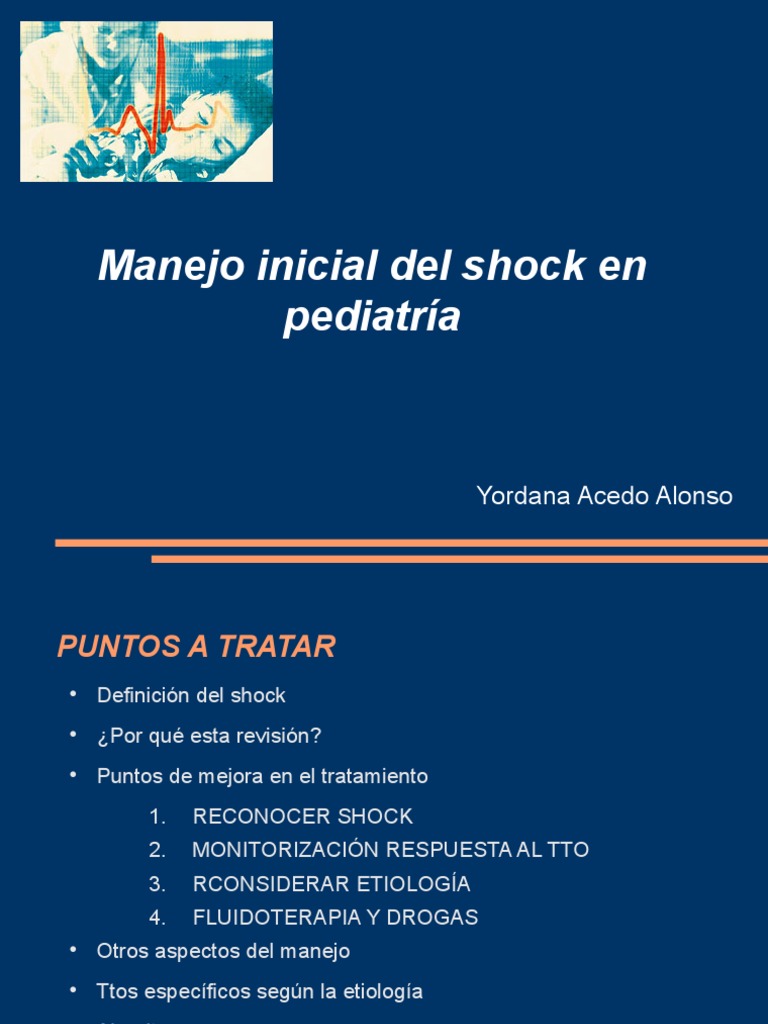 Manejo Inicial Del Shock en Pediatría | PDF | Choque (circulatorio) | Emergencias Médicas