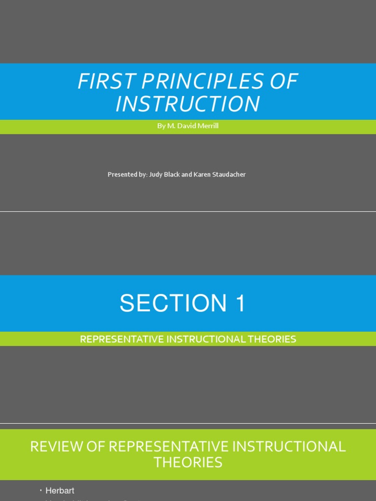 First Principles of Instruction Explained | PDF | Self-Improvement ...