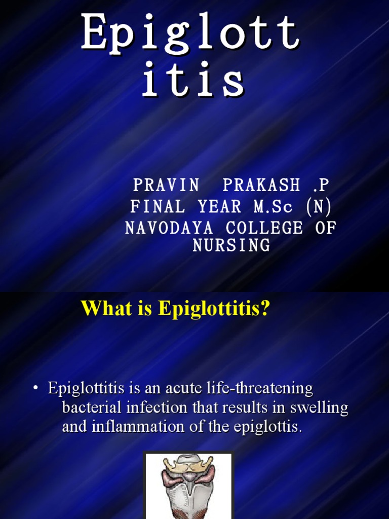 Understanding Epiglottitis in Children | PDF | Science & Mathematics