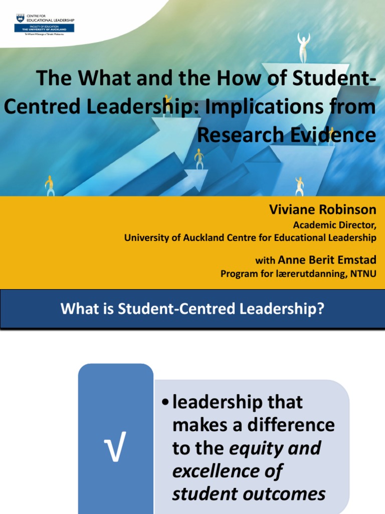The What and The How of Student-Centred Leadership: Implications From ...