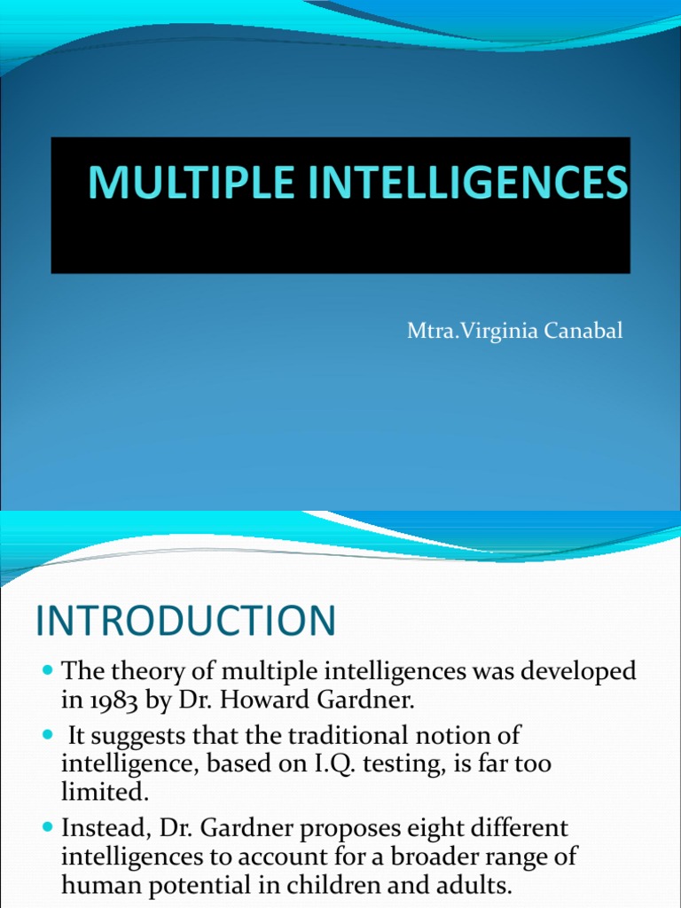 Multiple Intelligences | PDF | Neuropsychological Assessment | Cognition