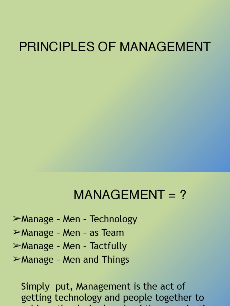 Key Principles of Management Explained | PDF | Bureaucracy | Employment