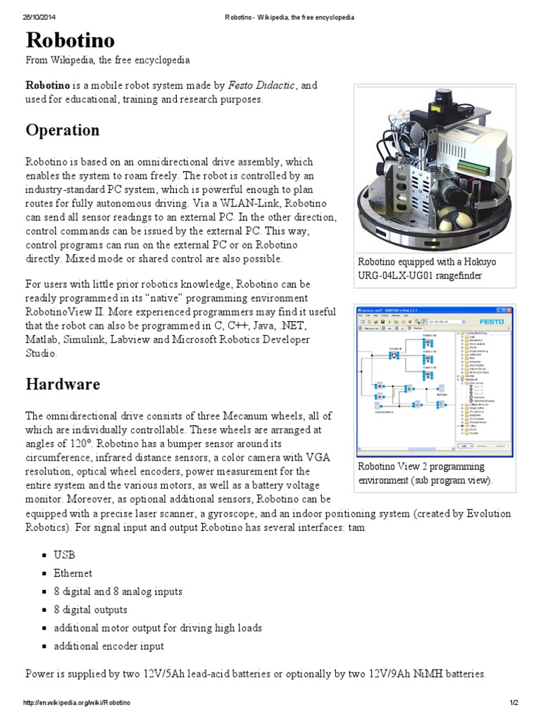 Robotino - Wikipedia, The Free Encyclopedia PDF | PDF | Electronics | Computing