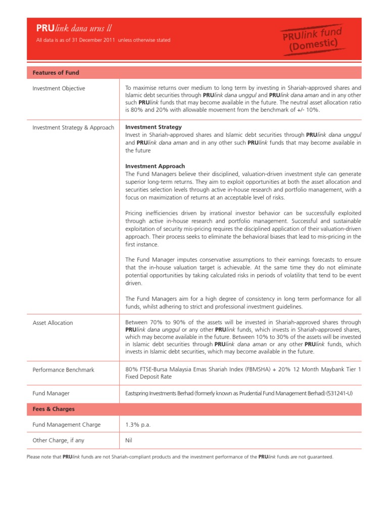 PRUlink Funds Guide | PDF | Bonds (Finance) | Investing