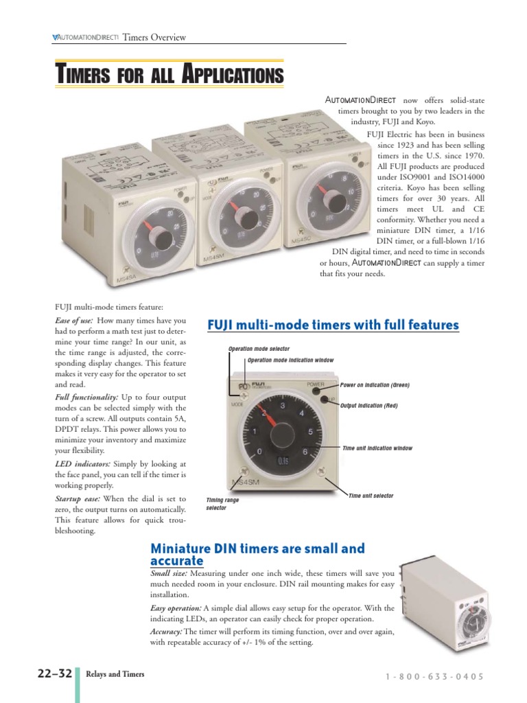 Fuji Timer | PDF | Timer | Relay
