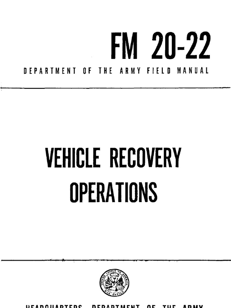 Department of The Army Field Manual | PDF | Lever | Rope