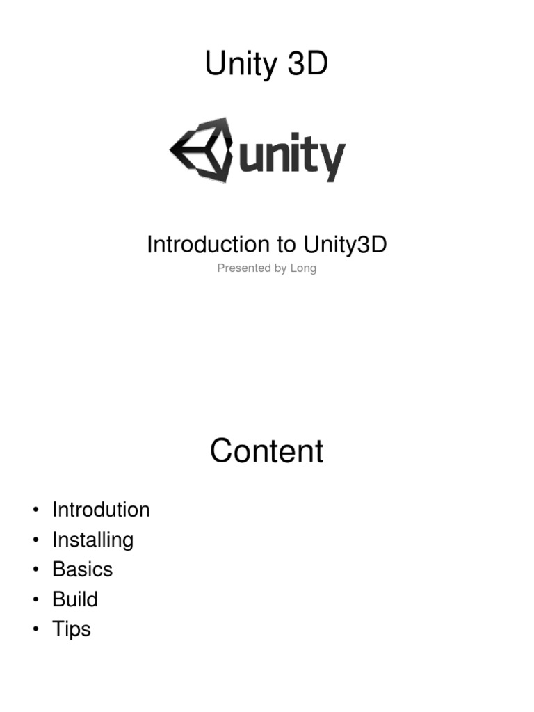 Unity 3D | PDF | Games & Activities