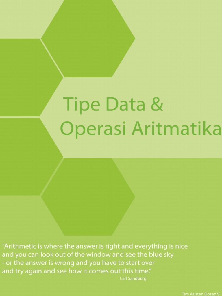 Tipe Data Dan Operasi Aritmatika | PDF | Komputer | Teknologi & Rekayasa