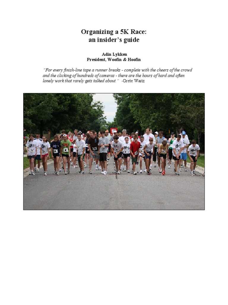 Organizing a 5K Race (Revised) | Nonprofit Organization | Domain Name ...
