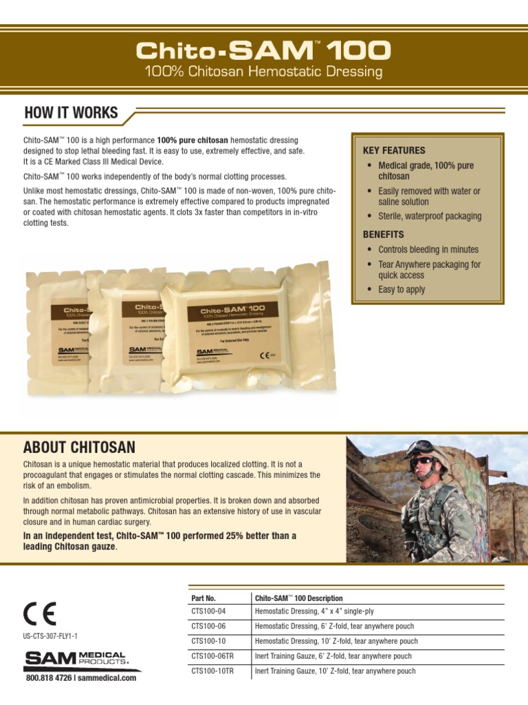 Chito-SAM™ 100: Advanced Hemostatic Dressing | PDF | Technology ...