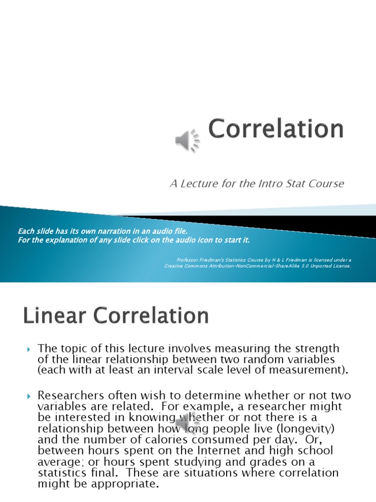 Correlation Lecture | PDF | Correlation And Dependence | Data Analysis
