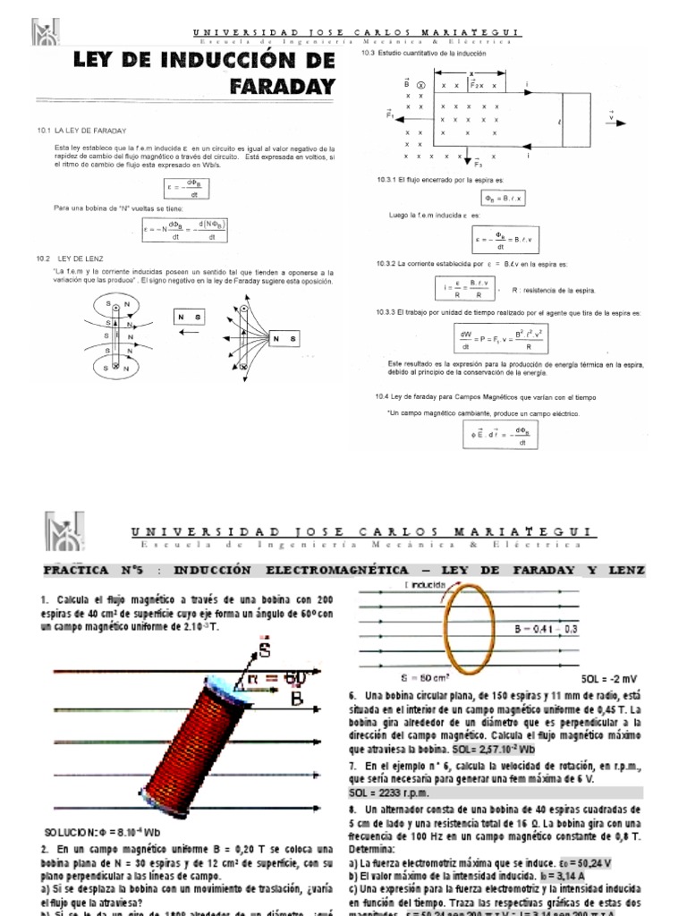 PRACTICA N°5 - F IV - INDUCCIÓN ELECTROMAGNÉTICA - L FARADAY LENZ-proppuestos | PDF | Inductor ...