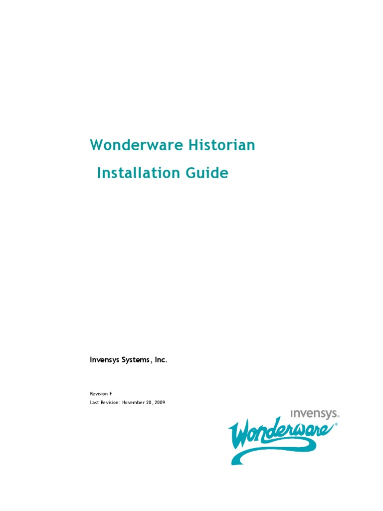 Wonderware Historian Installation Guide | PDF | Databases | Computer Data Storage