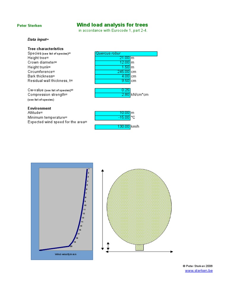 Wind Load Analysis for Quercus Robur | PDF | Ethnobotany | Forests