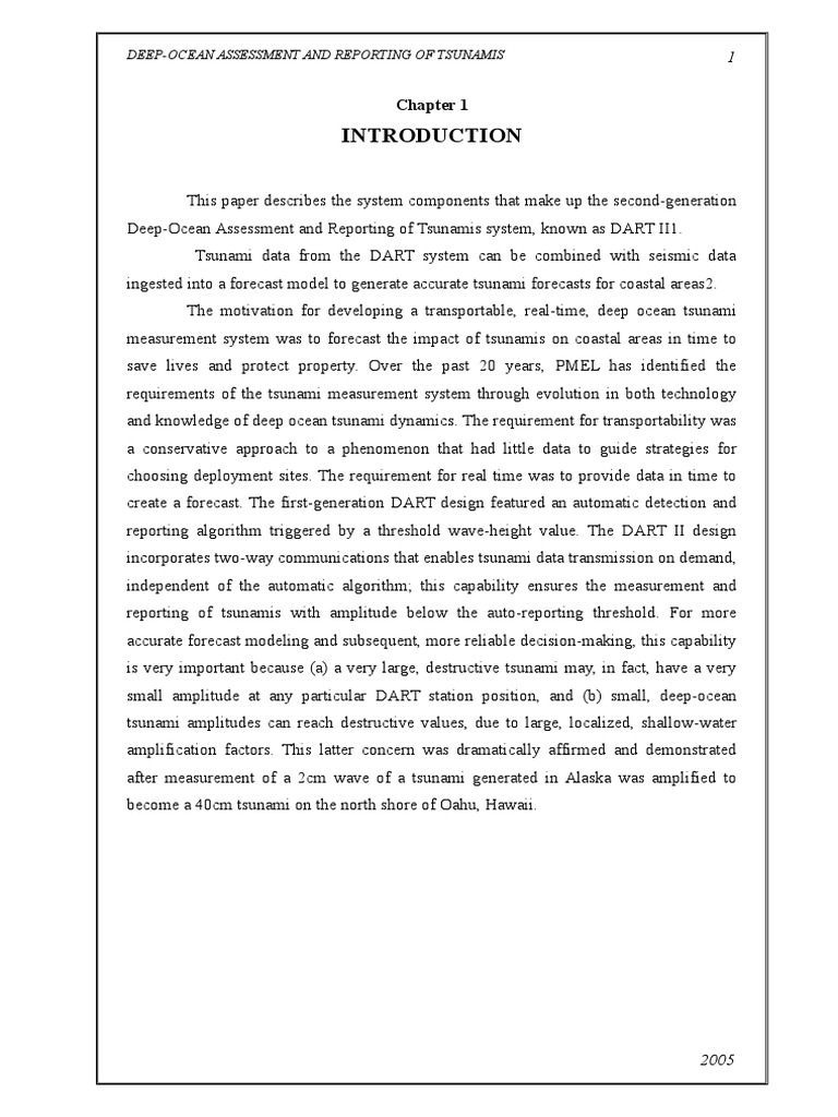 Deep-Ocean Assessment and Reporting of Tsunamis | PDF | Oceanography ...