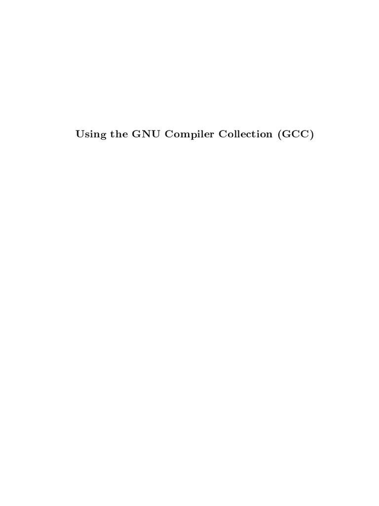 GCC | PDF | Free Software | Gnu