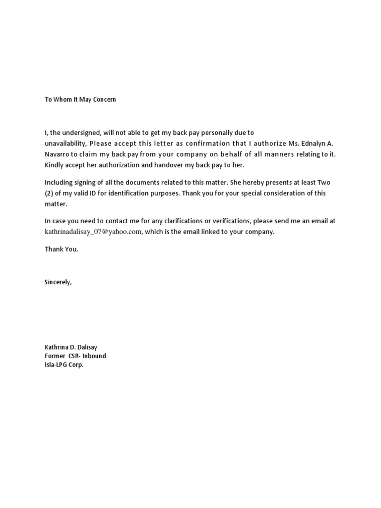 Authorization Letter | PDF | Government | Computing And Information ...